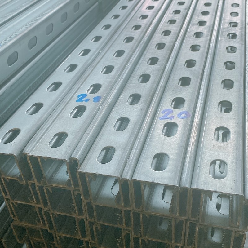 Slotted 41mm Strut C Channel Section Cold Formed Channel Steel Profile ...