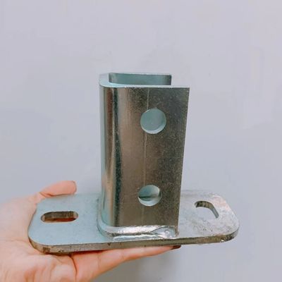 Post Bases Single Strut Channel Fittings 8in Electroplated 6 Holes