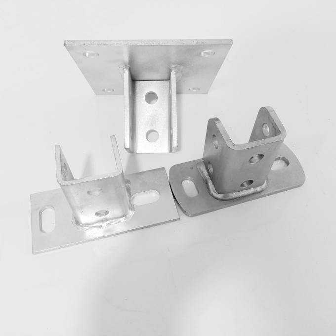 Customized Strut Channel Fittings Flat Angle silver For electrical ...