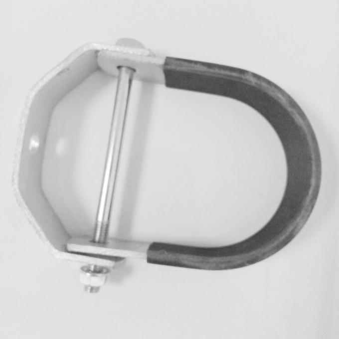 Q235 Gold Electro Galvanized Steel Conduit Clamps TPE Cushioned Pipe ...